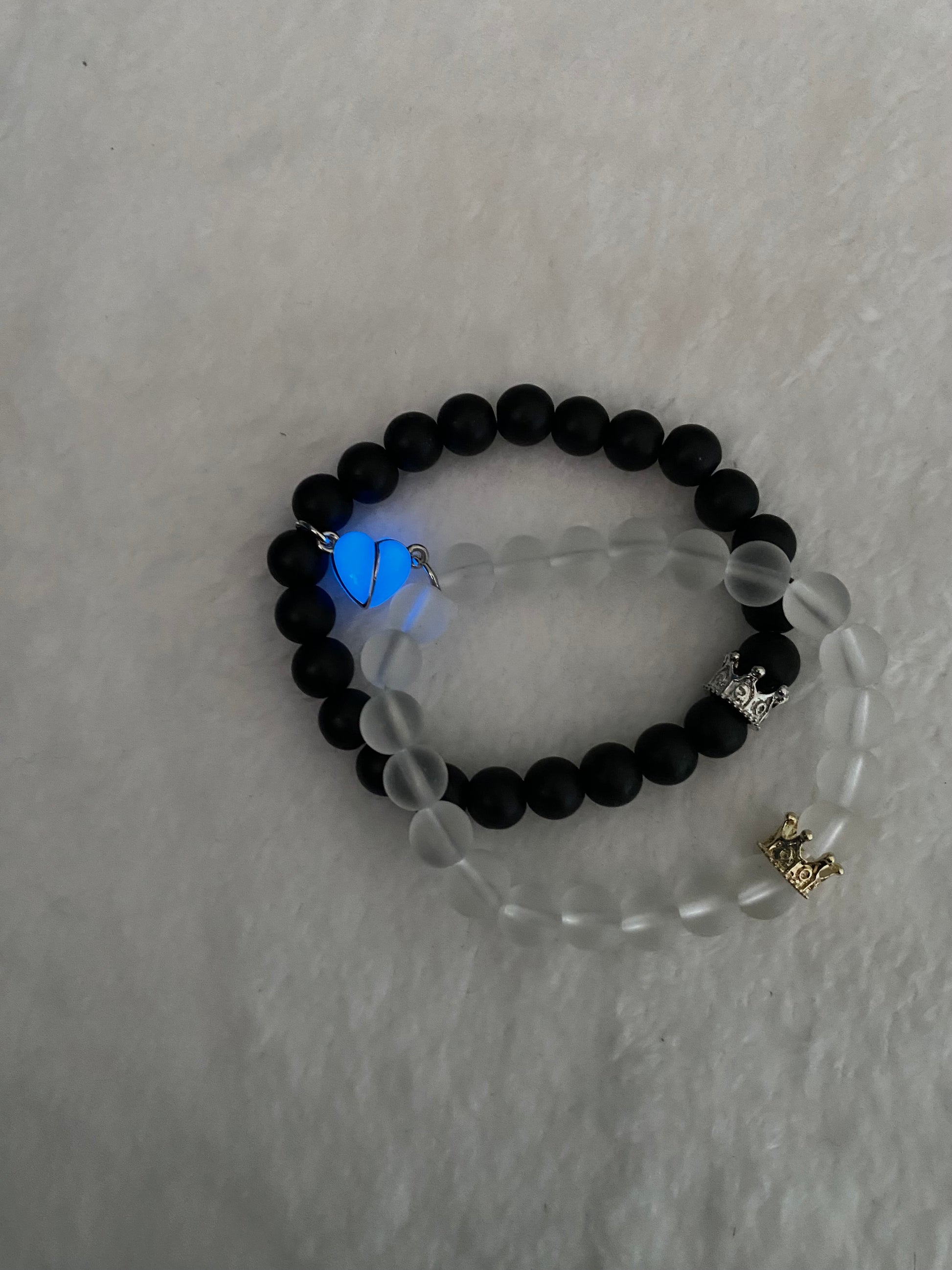Glowing Free Size Couple Bracelets – King & Queen Edition – Pictorial Shop